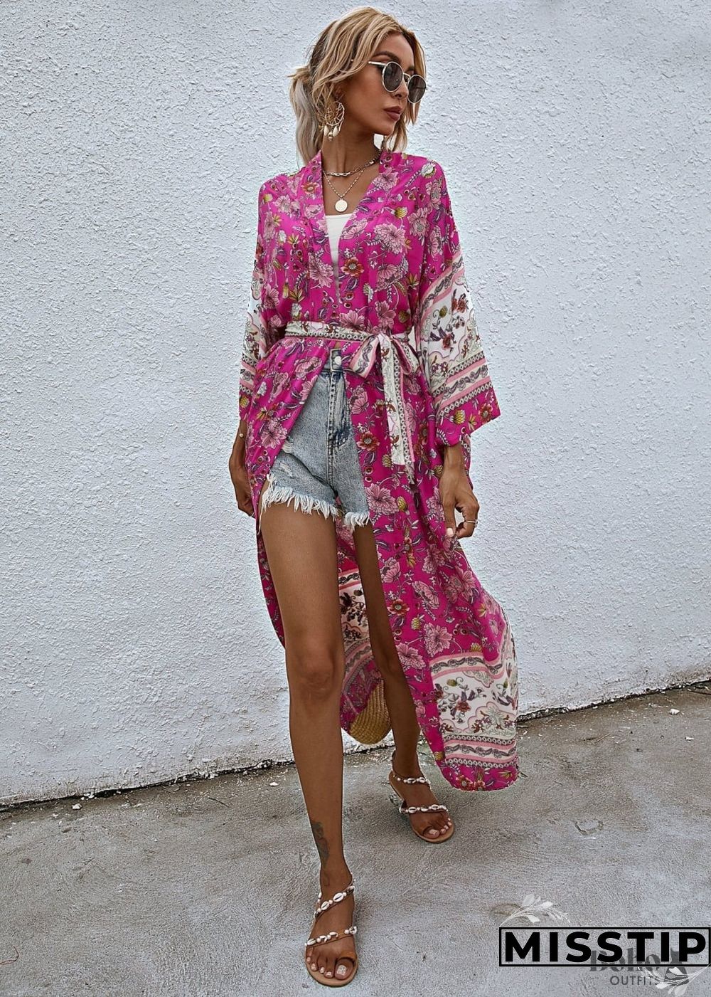 Women's Chic India Boho Kimono Dress - MissTip