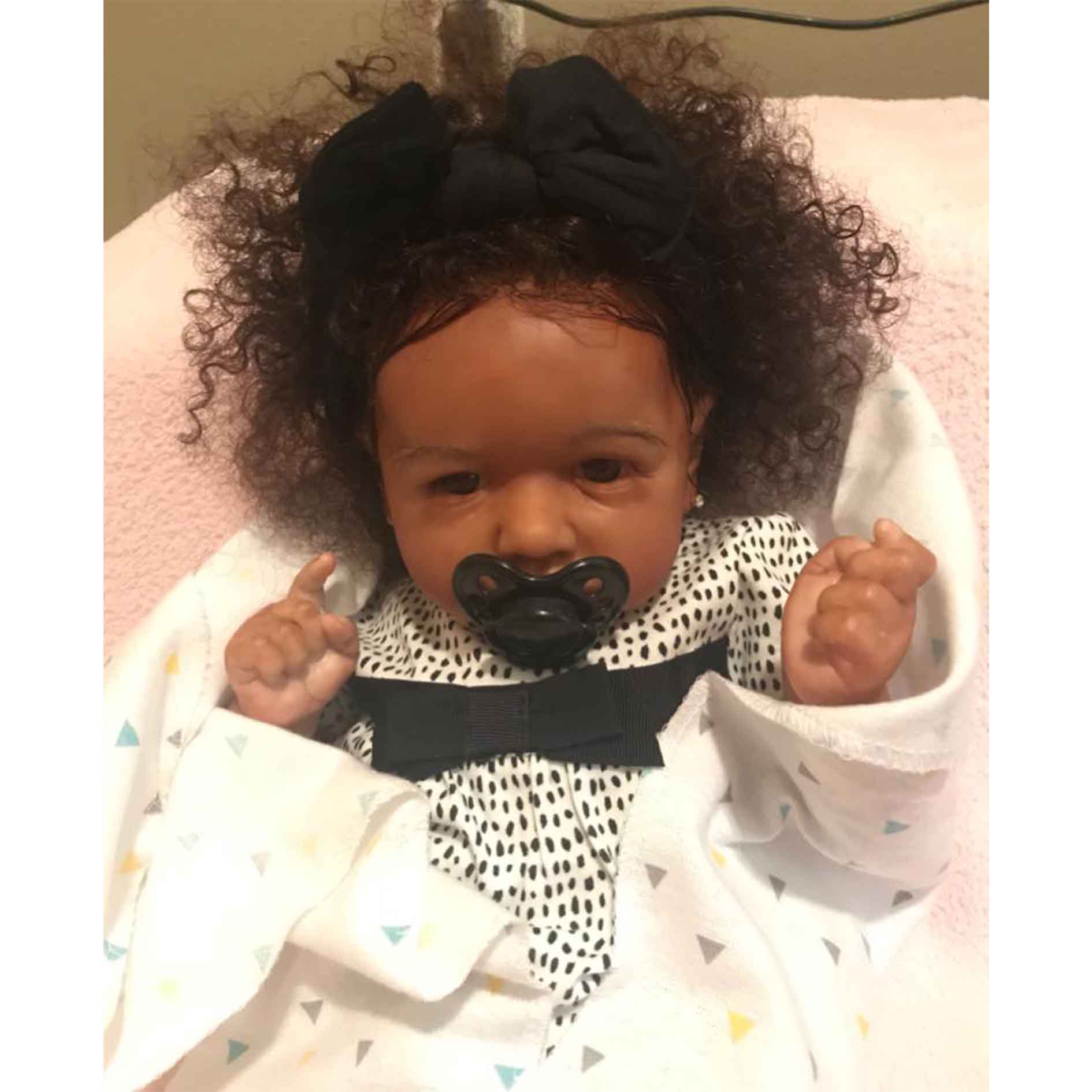 20'' African American Realistic Reborn Dolls Onyx with Clothes