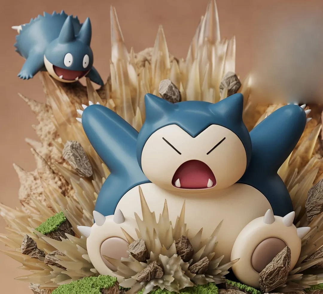 1/20 Scale World Zukan Evolution of Snorlax Set - Pokemon Statue ...