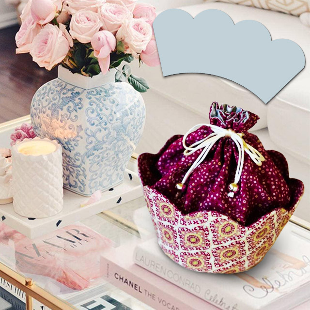 Cupcake Bucket Bag Template - Tutorial included