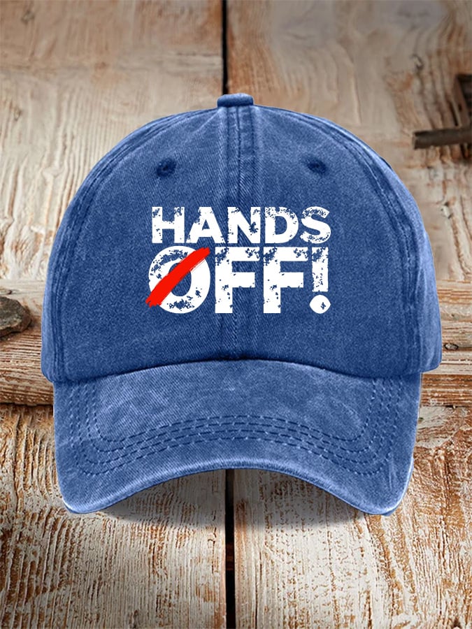 Unisex Hands Off Protest Print Hat