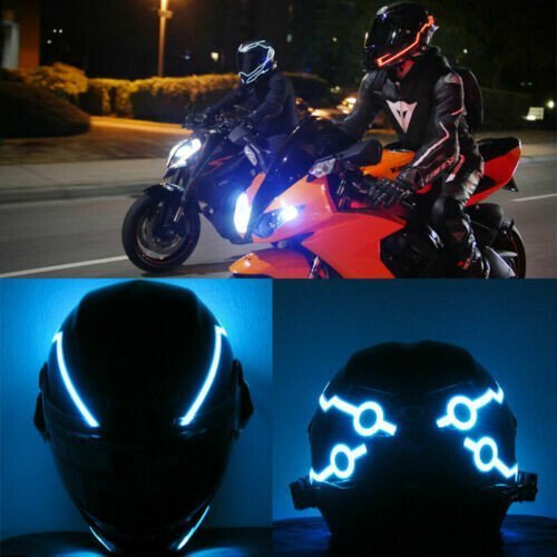 🔥🔥Motorcycle Helmet Light LED DIY Helmet LED Light Motorbike Reflective ...