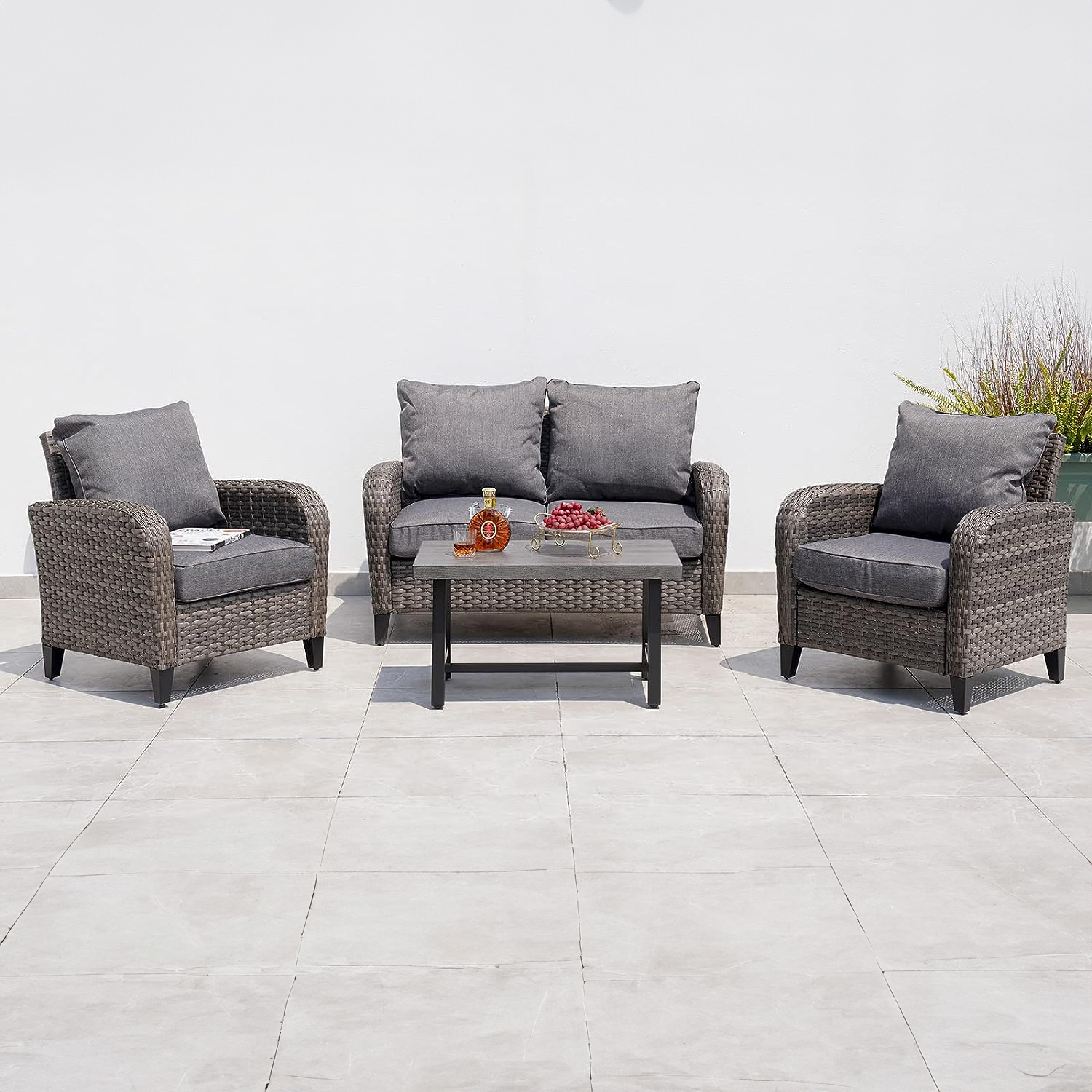 GRAND PATIO Patio Furniture Sets, All-Weather Wicker Outdoor ...