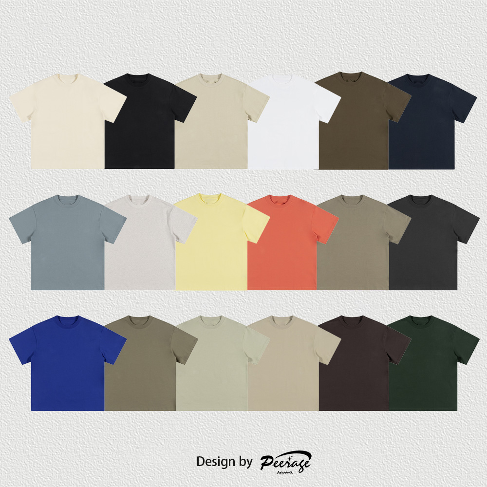 305gsm Heavyweight 100% Cotton Oversized Fit Plain Color T-shirt