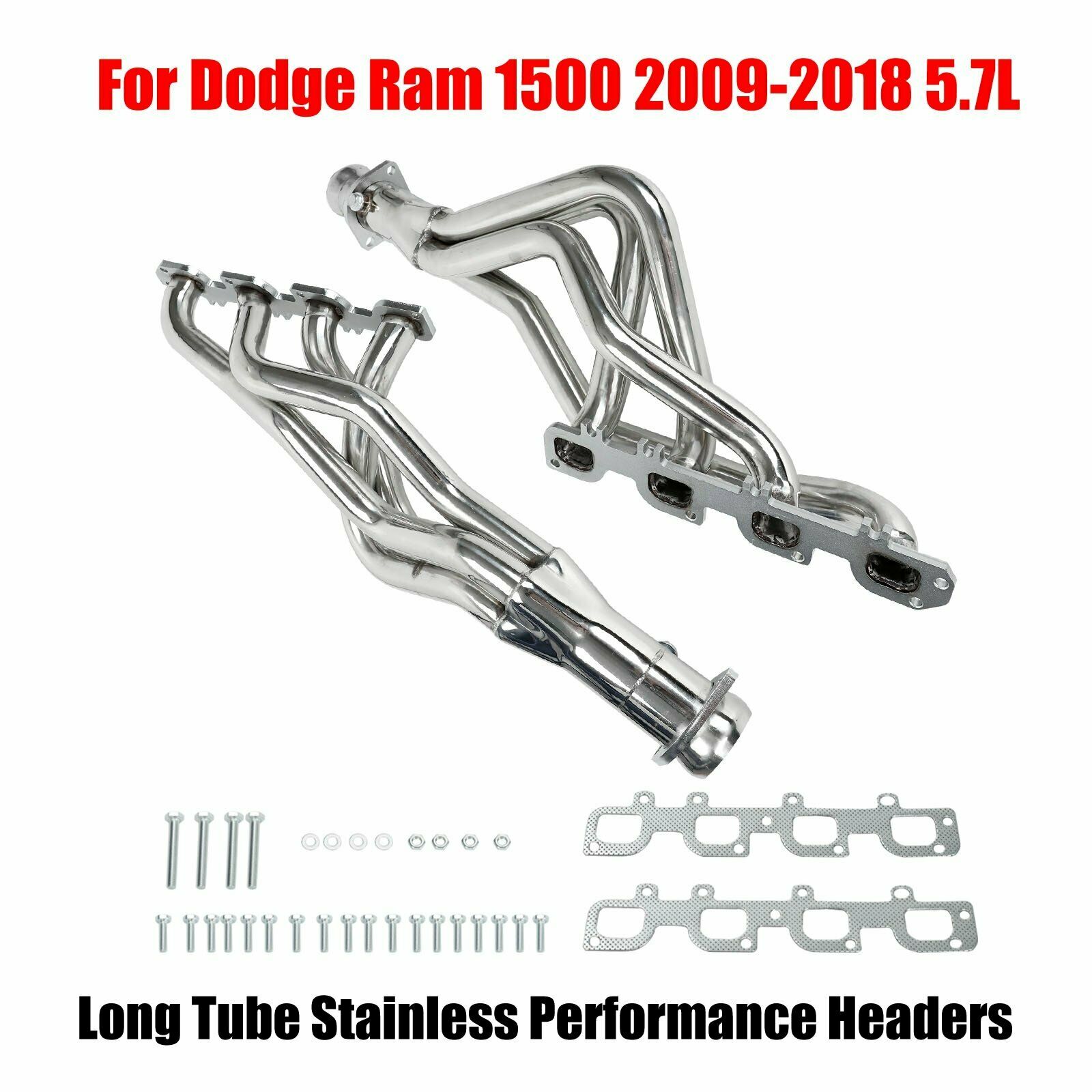 Long Tube Stainless Performance Headers For Dodge Ram 1500 2009-2018 5 ...