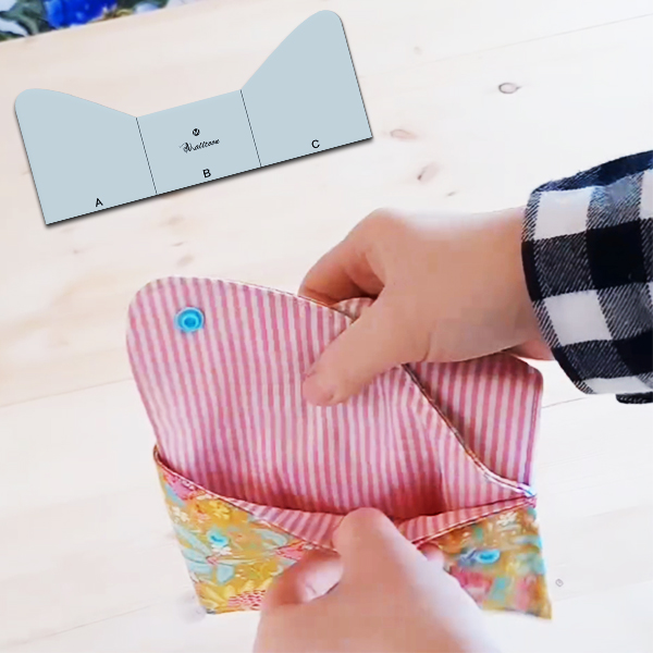 Quick & Easy Double-Layer Foldable Card Wallet Sewing Template - with ...
