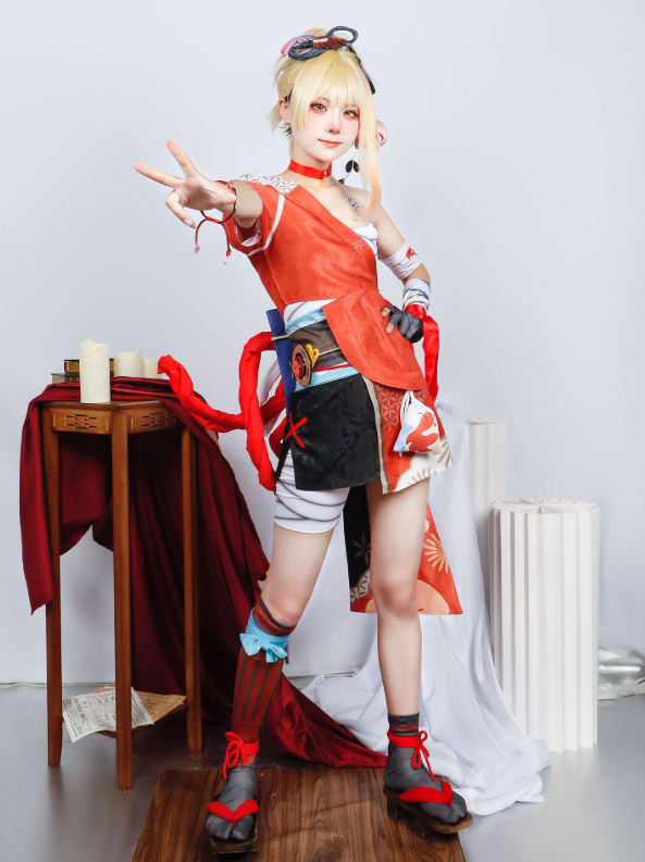 Genshin Impact Inazuma Yoimiya cosplay Full set of clothing