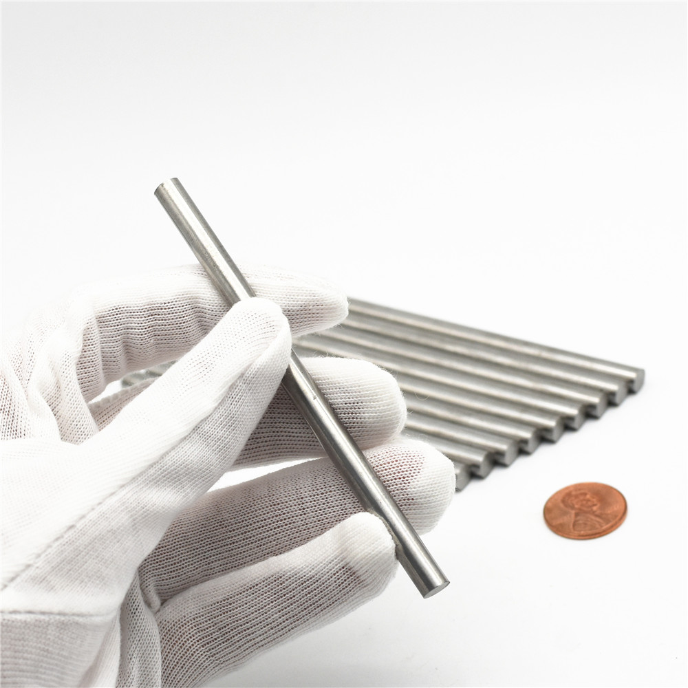 Titanium Cylinder Ti Rod 100mm Length Grade 1 TA1 99.5% Purity Dia.2.4 ...