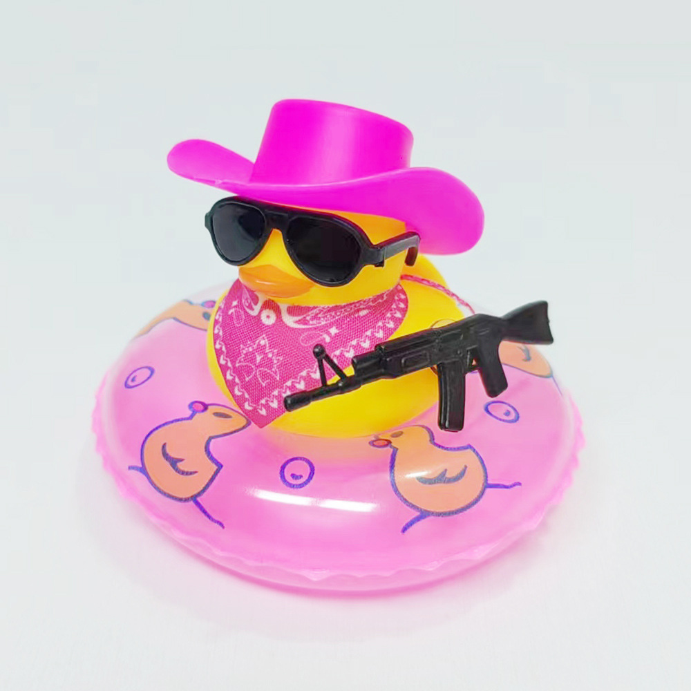 pink machine gun duck