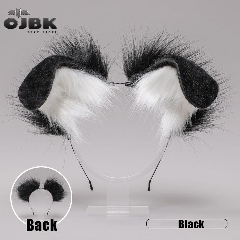 Uaang Furry Animal Ears Headbands Kawaii Hair Hoop Ear Party Costume ...
