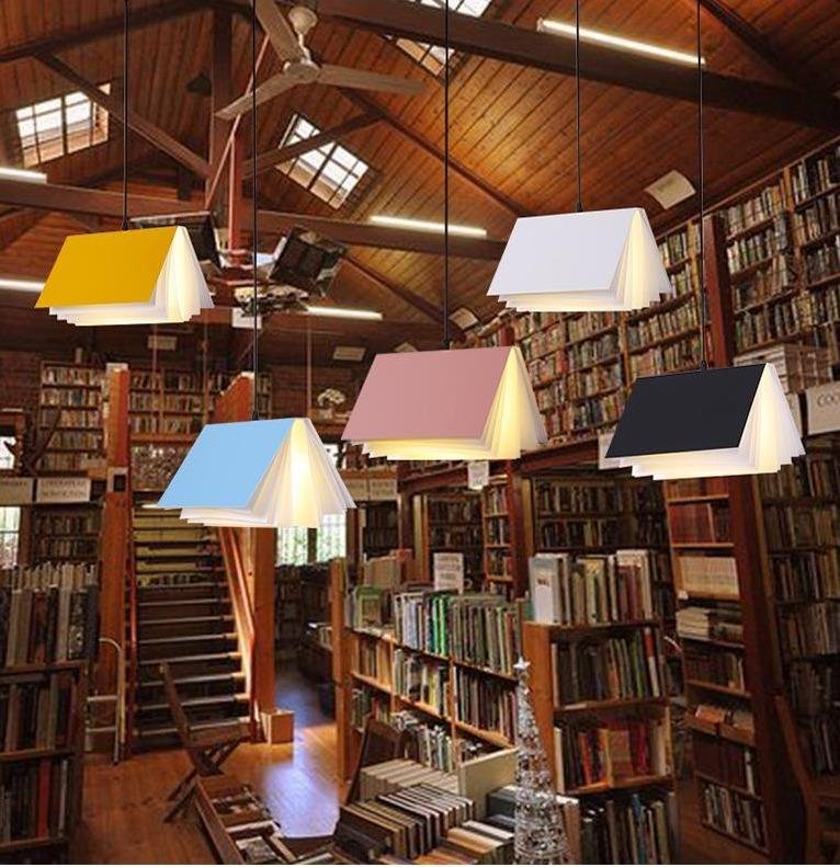 Macaroon Creative Personality Art Study Restaurant Chandelier Book ...