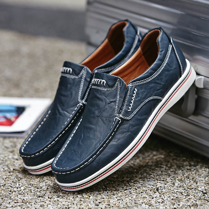 Arkget Shoes | Men's Genuine Leather Casual Slip-On Flats Driving Shoes ...