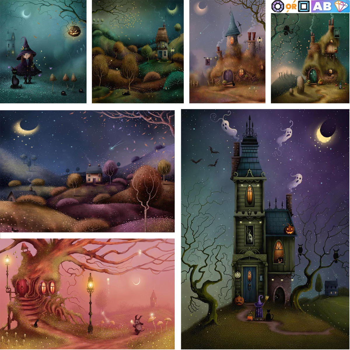 Halloween Witch Scenery 40*60CMCM(Canvas) Diamond Painting