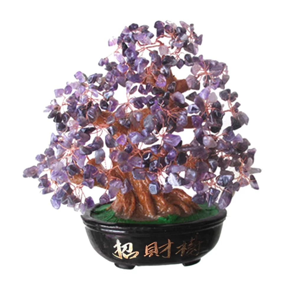 Lucky Money Tree Chinese Gold Ingot Crystal Fortune Tree Ornament ...