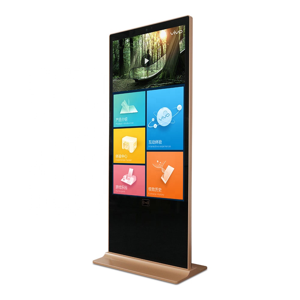 HD LCD RFID touch ads display signage poster info 43/49/55/65 inch free stand tactile screen ...