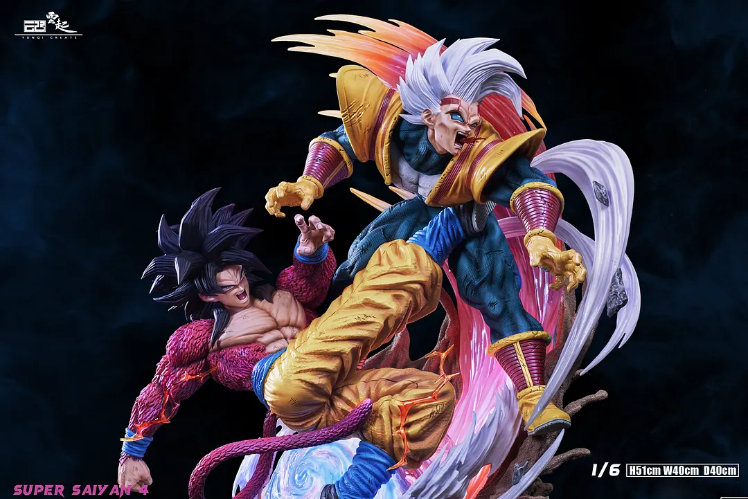 Super Saiyan 4 Son Goku with LED - Dragon Ball Resin Statue - YUNQI Studios