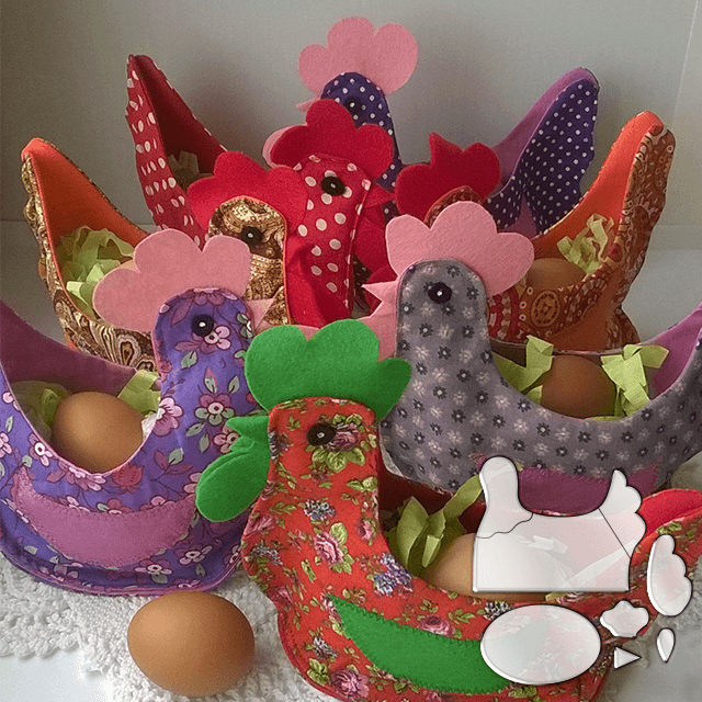 Distinctive Vintage Chicken Basket Sewing Ruler - With Instructions