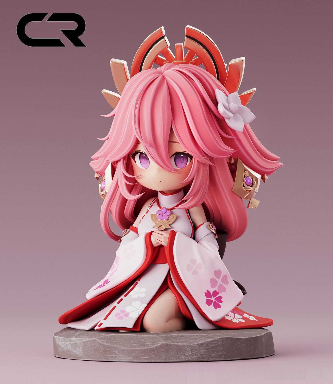 Chibi Ver. Yae Miko - Genshin Impact Resin Statue - CR-Studio
