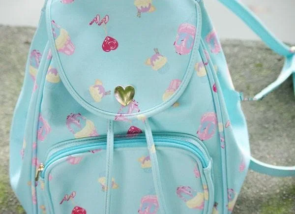 Pink/Blue Ice-cream Printed Backpack SP165506