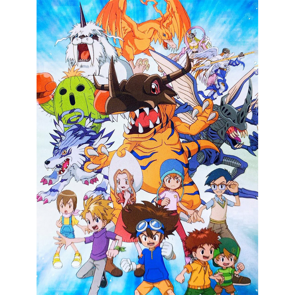 Japanese Cartoon Kid Pet 40*50cm(canvas) full round drill diamond painting