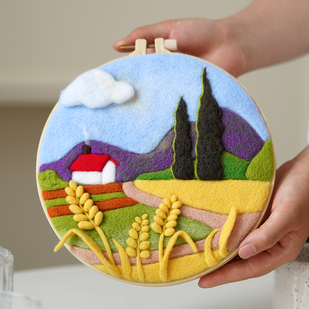 FeltingJoy - Landscape PaintingNeedle Felting Kit - Wheat
