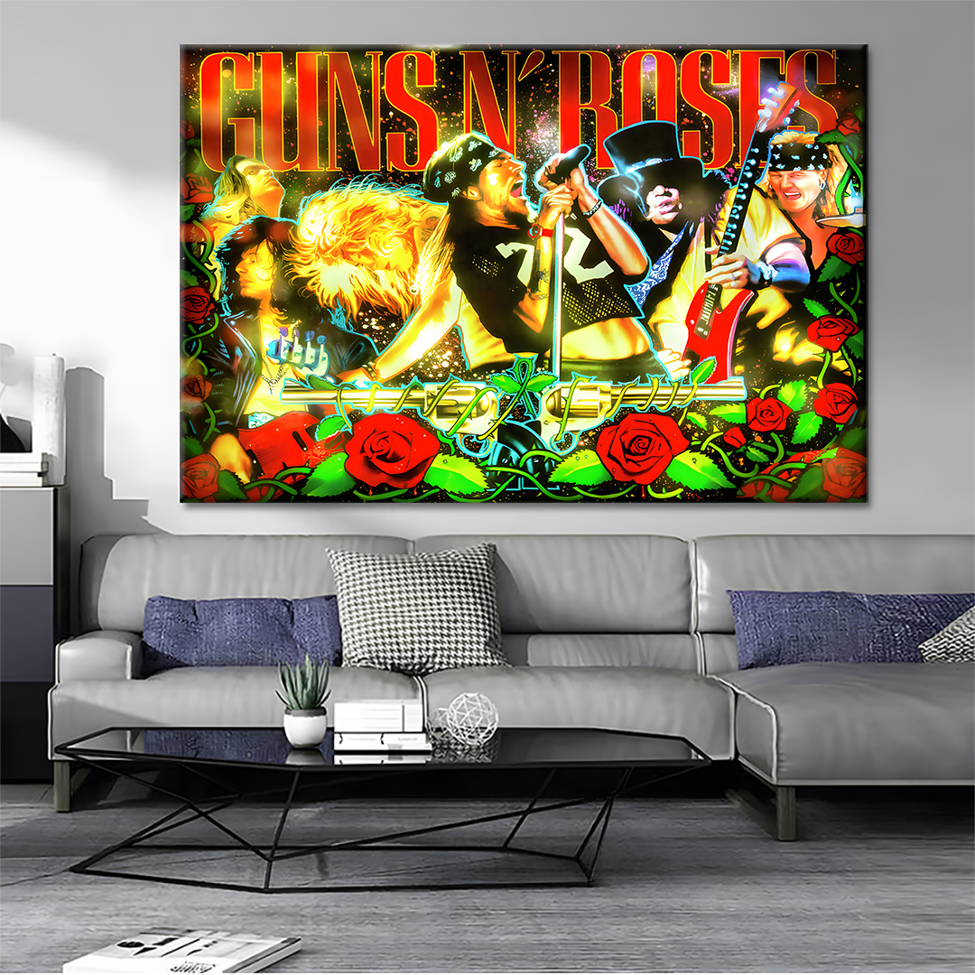 Guns N' Roses Pinball Canvas Wall Art