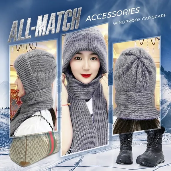 🎄Integrated ear protection hood scarf