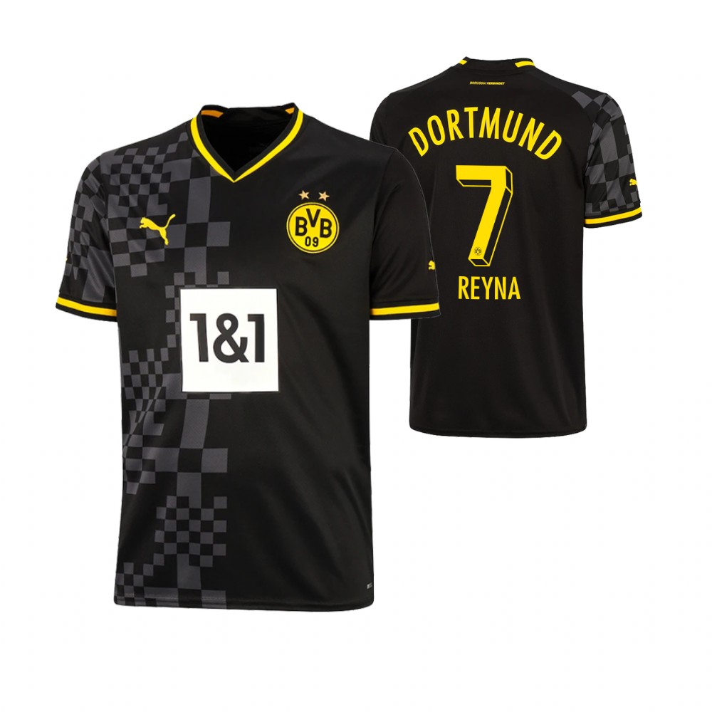 Borussia Dortmund Giovanni Reyna 7 Away Shirt Kit 2022-2023