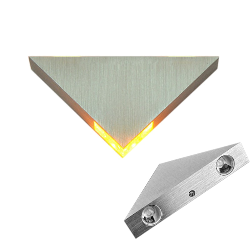 Modern Led Wall Lamp 3W Aluminum Body Triangle Wall Light For Bedroom ...