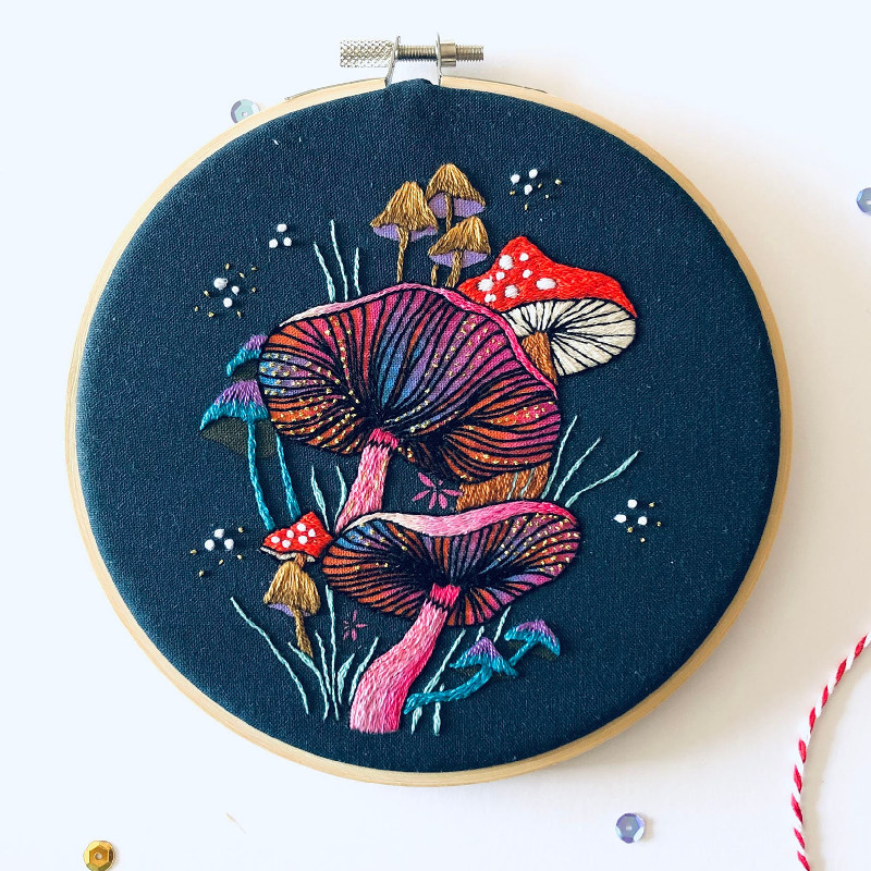 Magic Mushroom Embroidery Kit