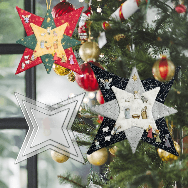 New Christmas Patchwork Star Template Set