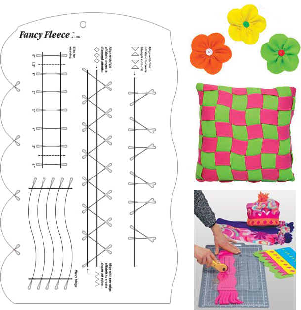 Fancy Fleece&Fabric Slotted Ruler