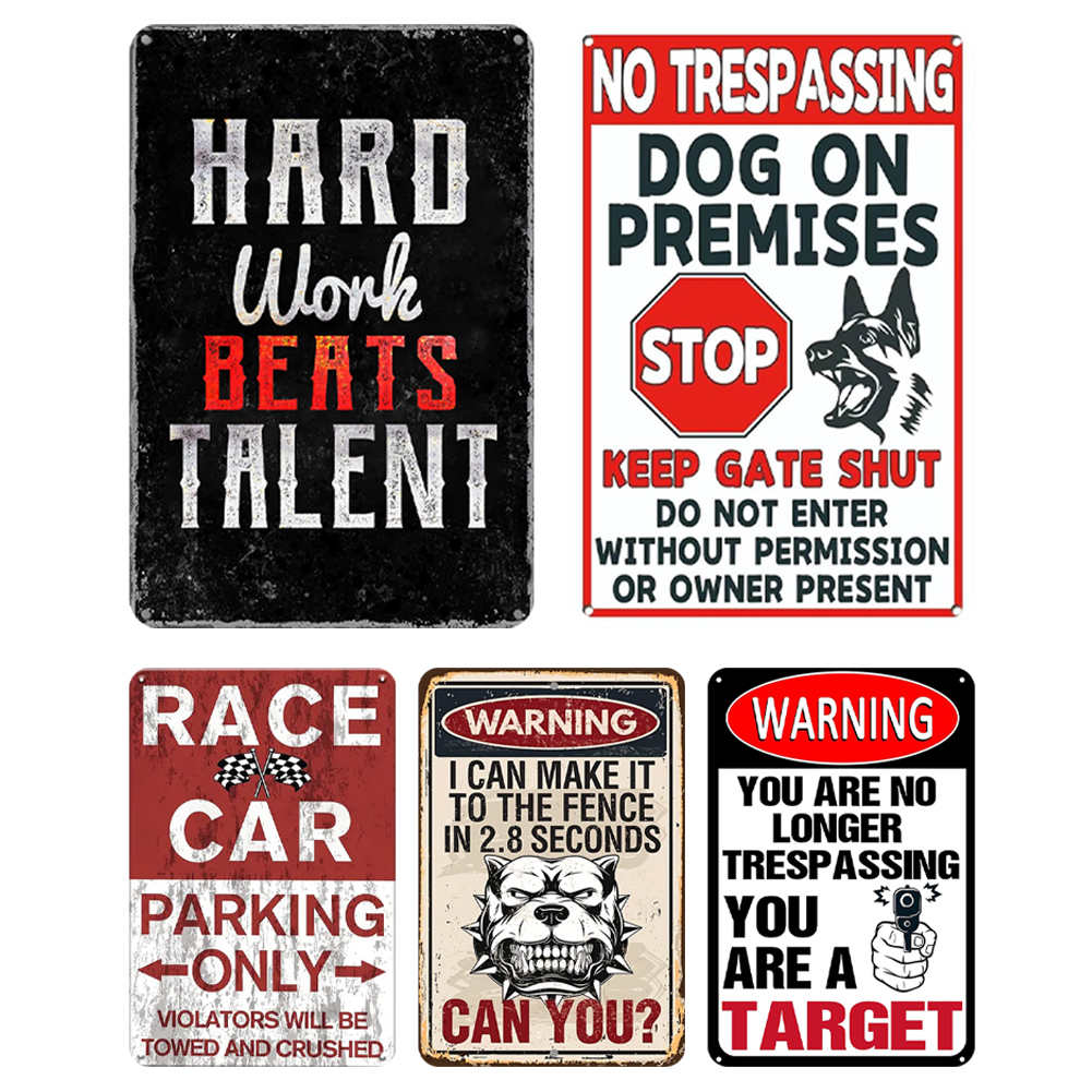 (Multi Style)Warning Sign - Metal Tin Signs(8*12Inch)