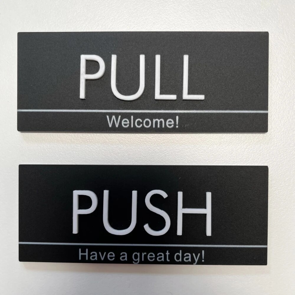 Athvotar Creative Modern Door Sign with Push and Pull Symbol Customize ...