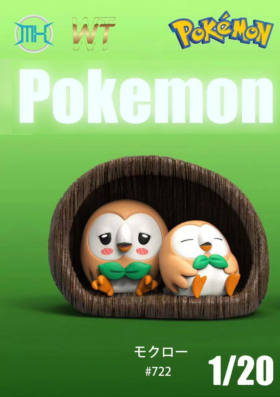 1/20 Scale World Zukan Forest Series 001 Rowlet - Pokemon Resin Statue ...