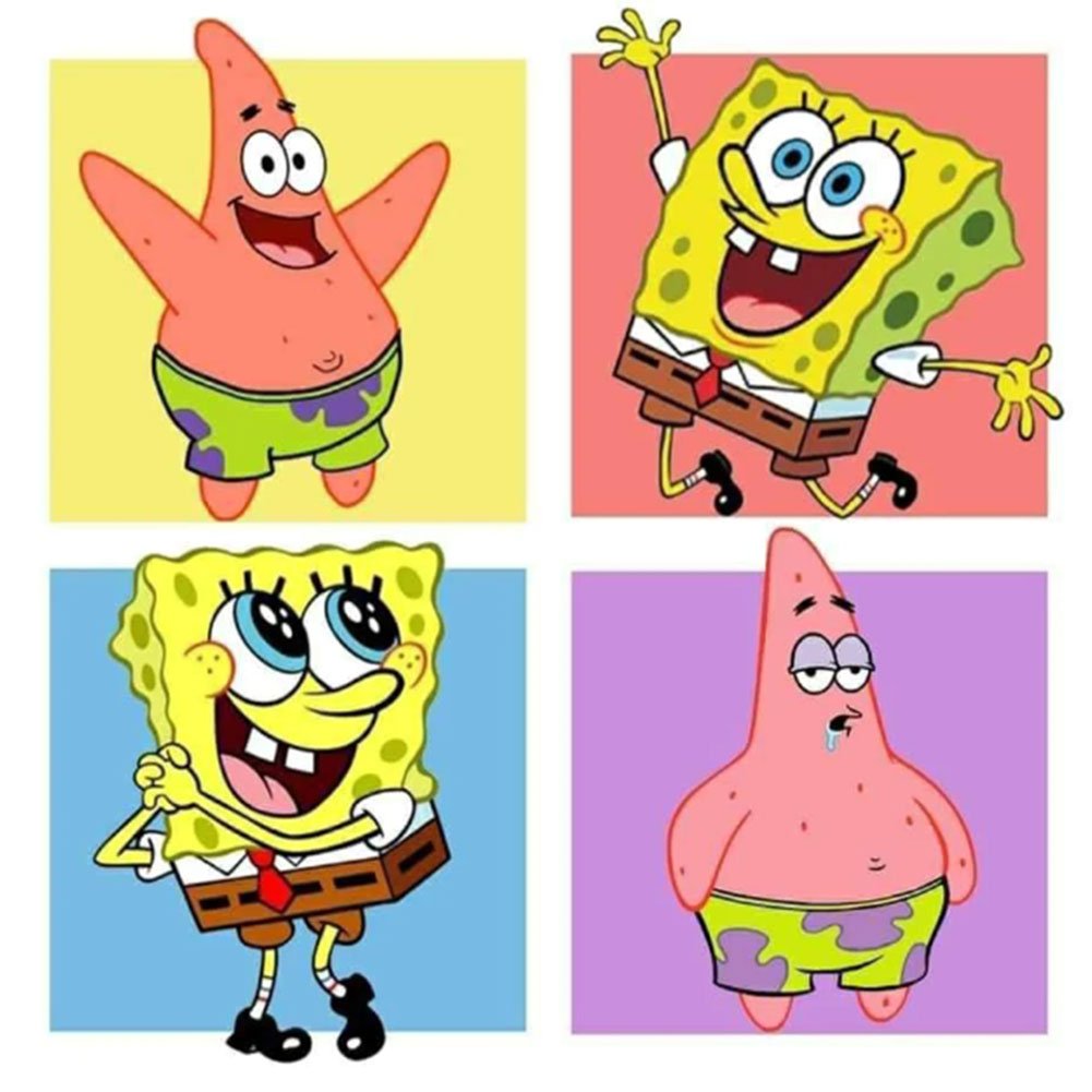 Cartoon SpongeBob full round/square drill diamond painting