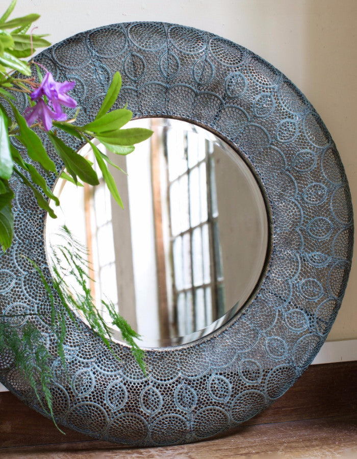 Round Filagree Wall Mirror