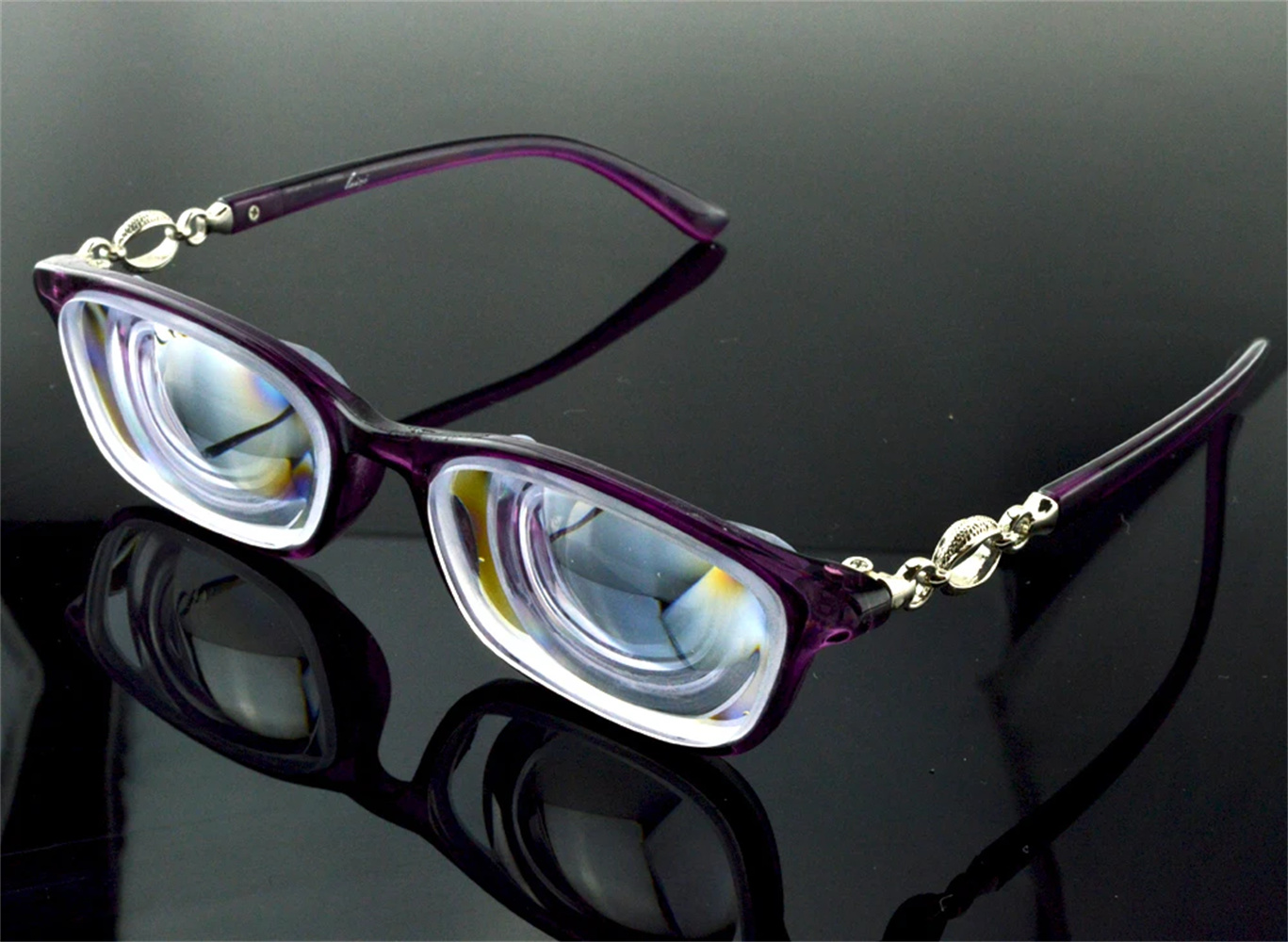 Frame High Myopia Myodisc Glasses Purple Women Frame Material Pattern ...