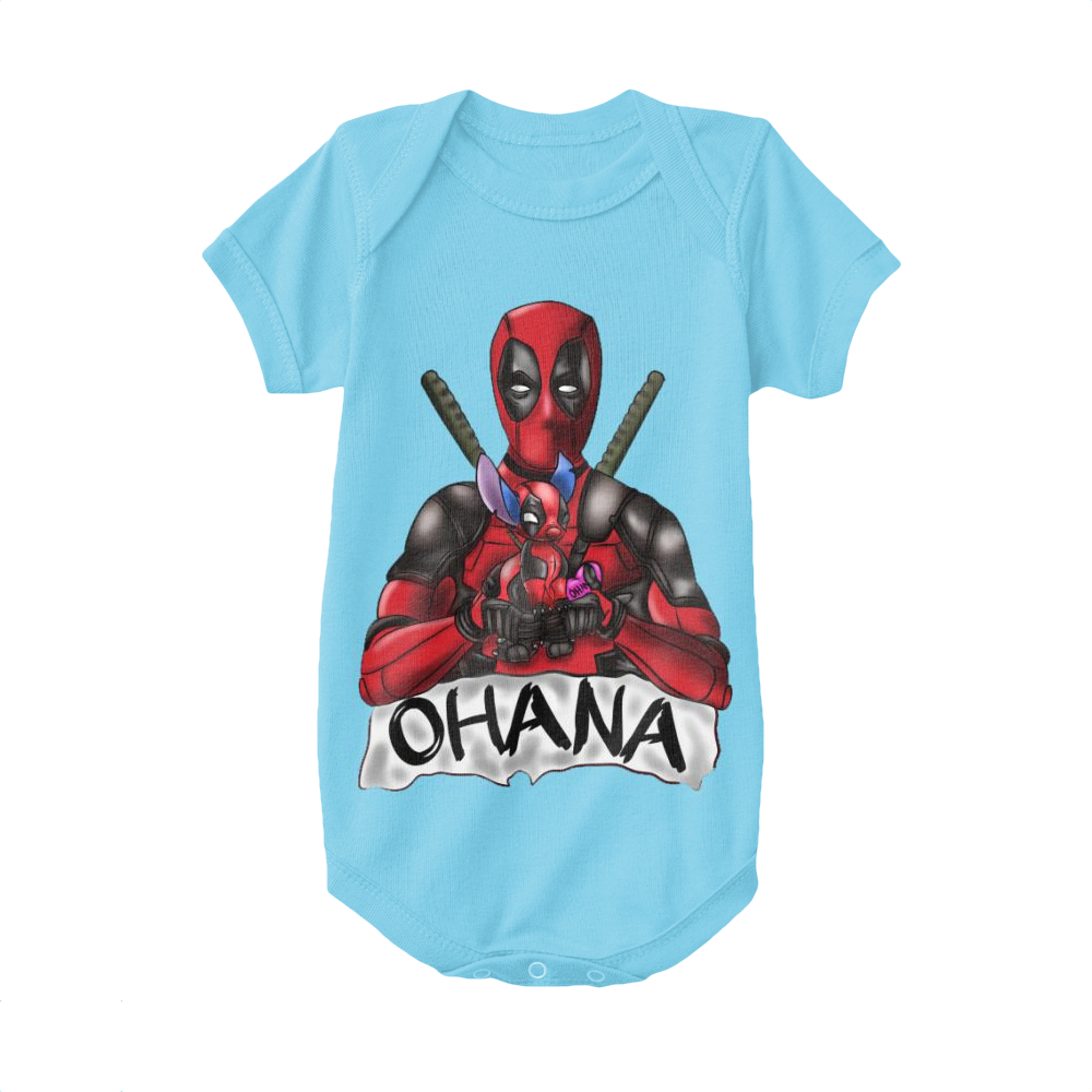 Ohana Deadpool And Stitch, Lilo and Stitch Baby Onesie