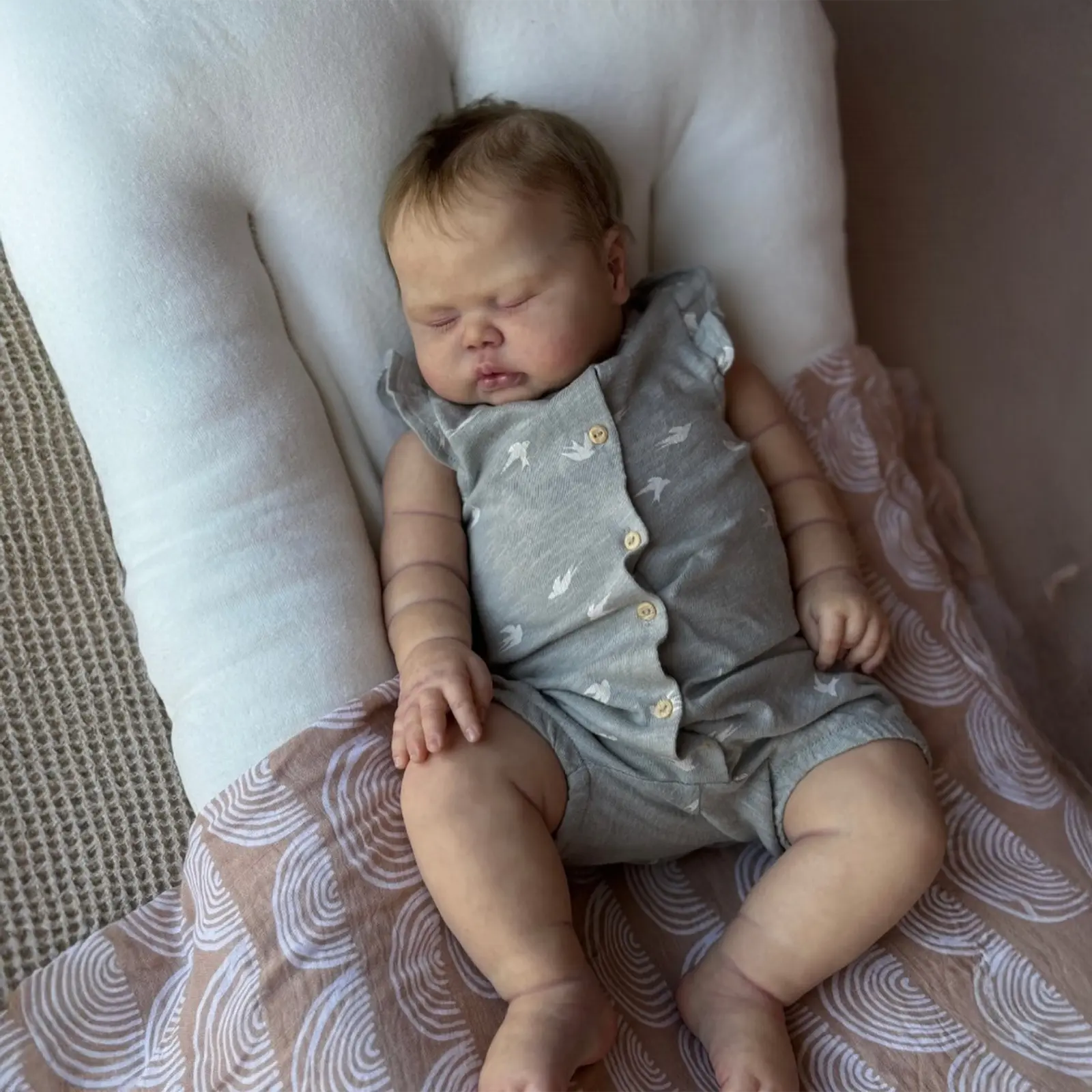 20" Handmade Lifelike Reborn Hand-Painted Hair Baby Girl Named Kocain