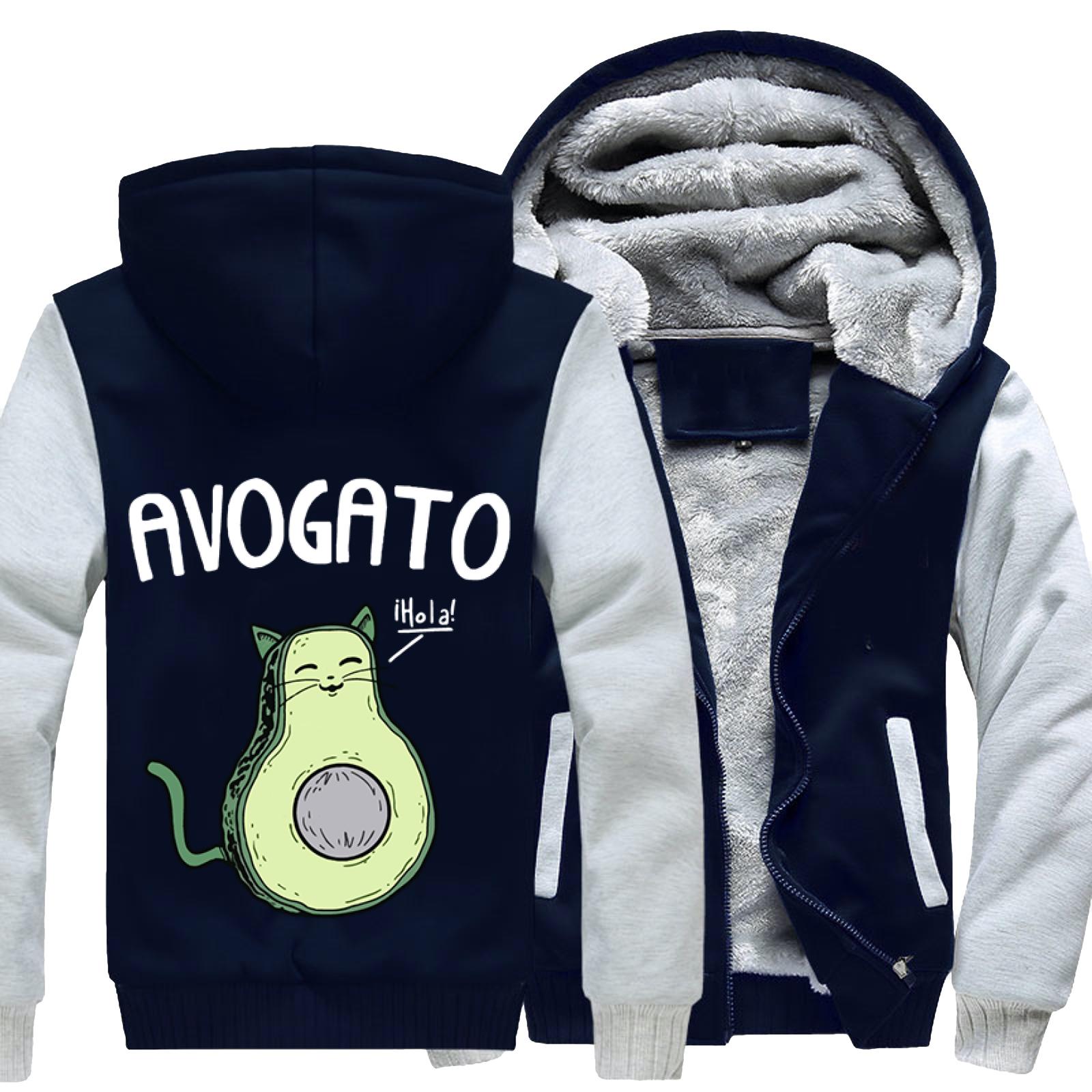 Avocado Cat Is Avogoto, Cat Fleece Jacket
