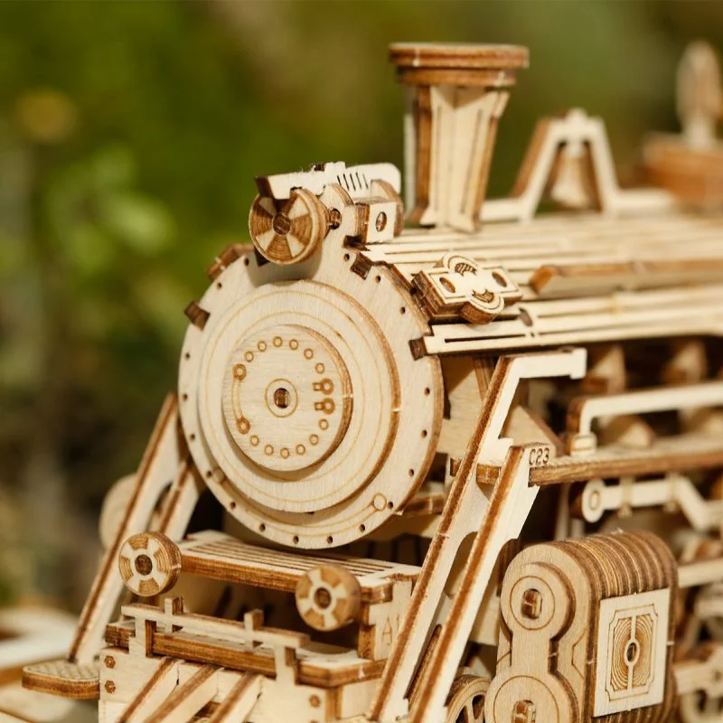 ROKR 1/80 Scale Model Train Prime Steam Express MC501 | Wooden Puzzle ...