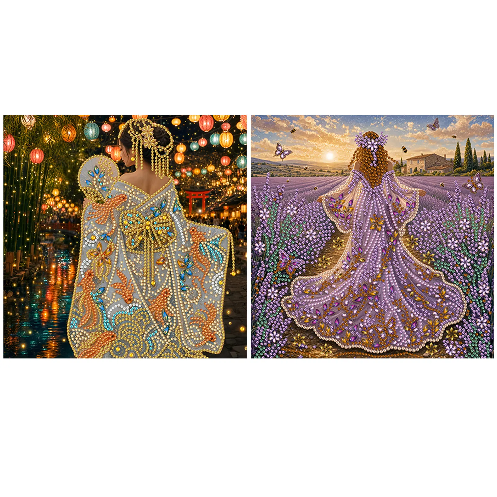 Elegant Beauty - Partial Special Shaped Drill Diamond Painting - 30 ...