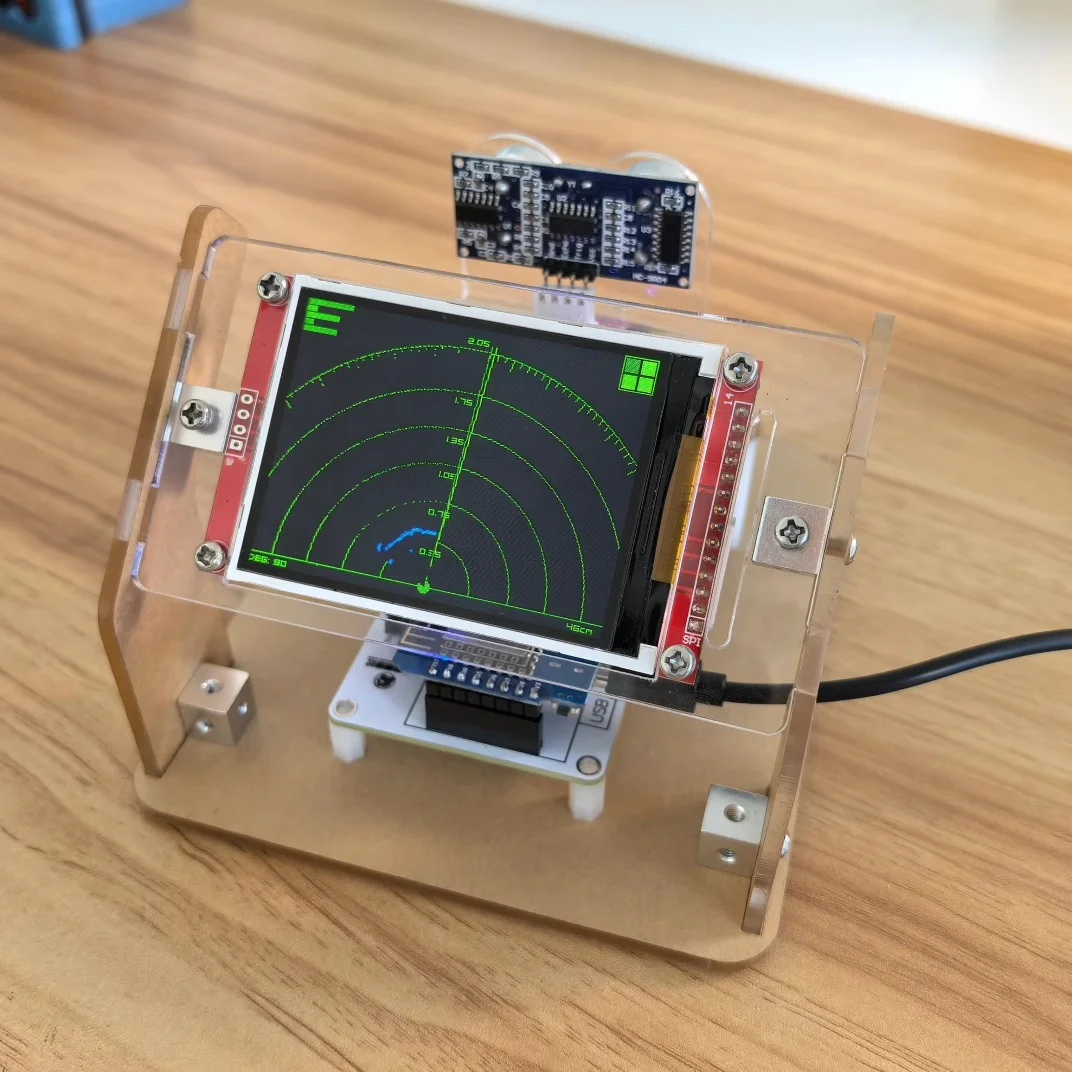 Arduino Ultrasonic Radar Scanning Student Technology Production DIY ...