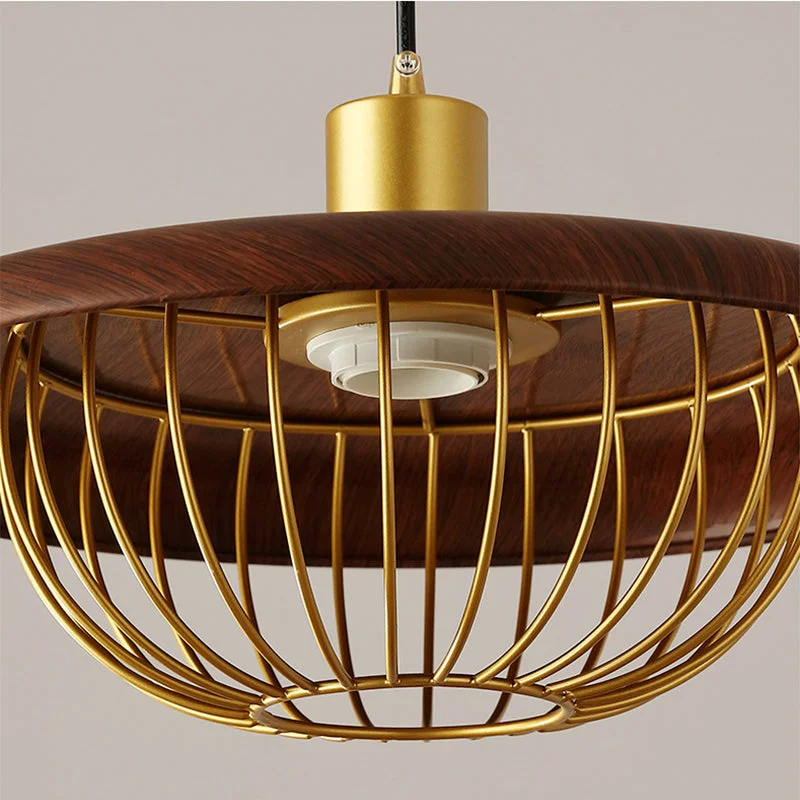 Arturest Wood Modern 1 Head Pendant Light Lampshade For Dinning Room