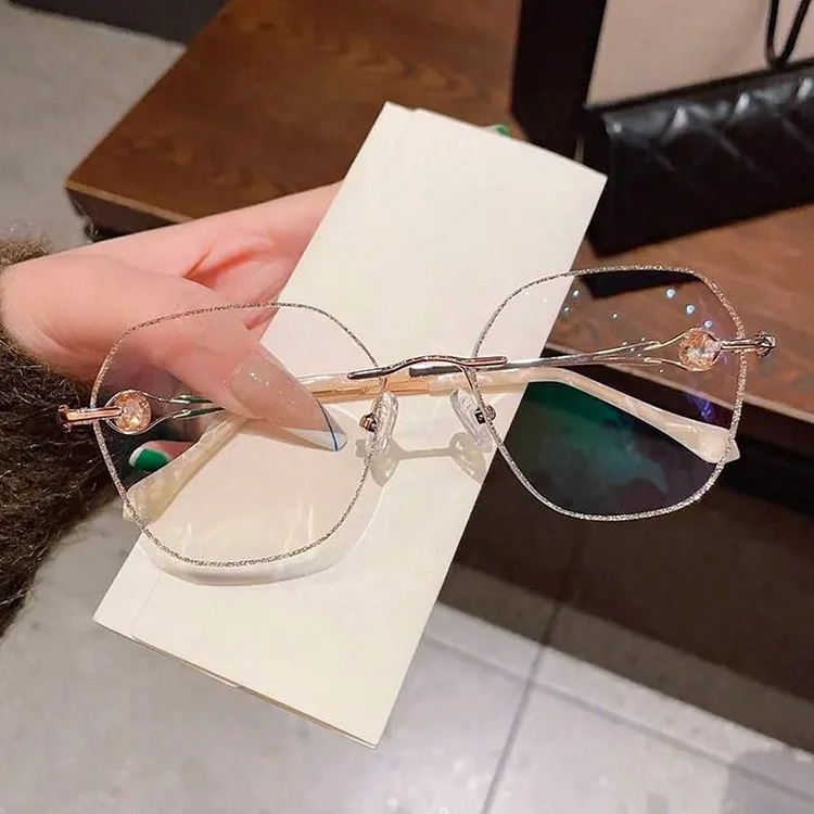 Anti-Blue Light Rhinestone Reading Glasses Glitter Frame Eye Protection ...