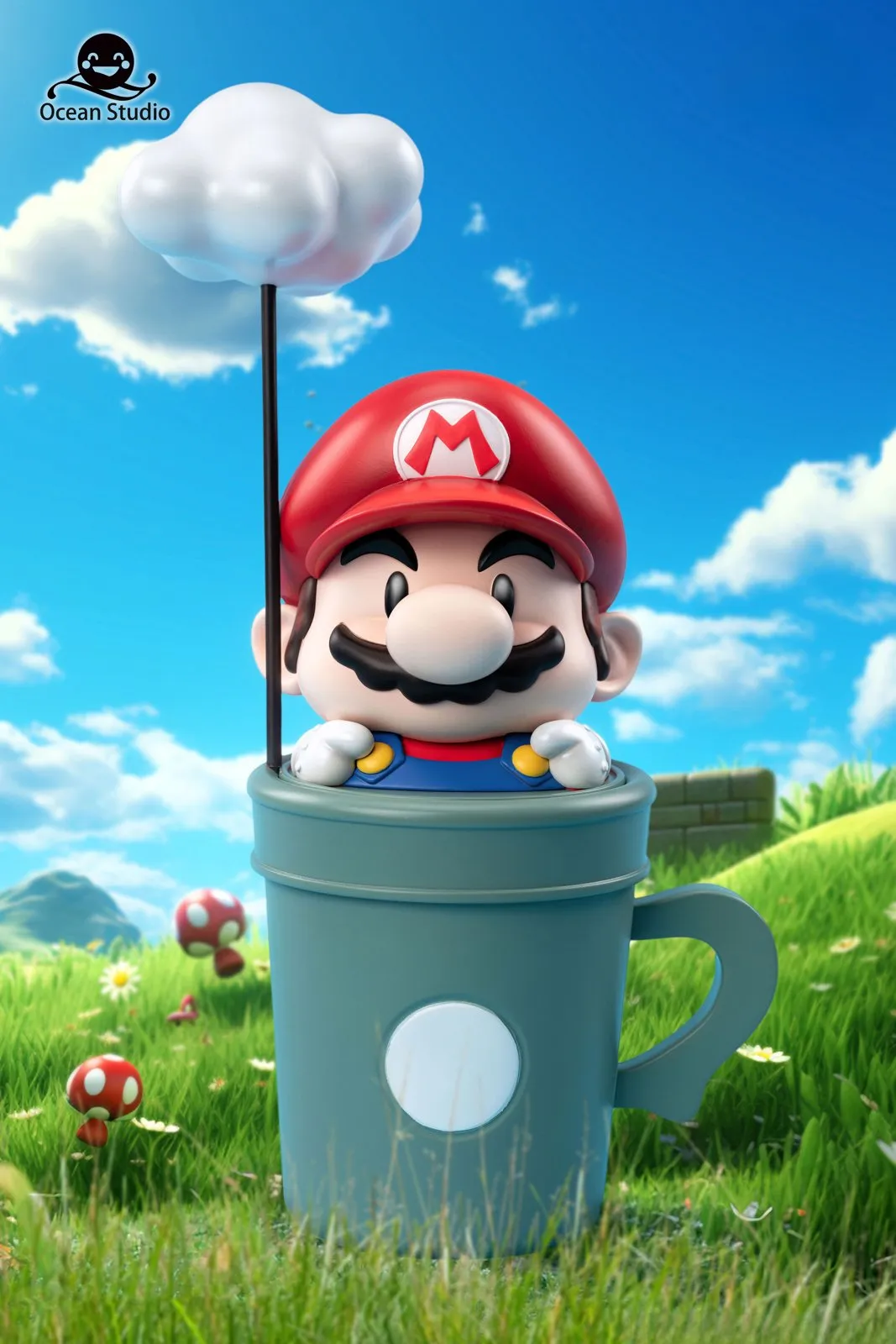 Mario Cup - Super Mario Resin Statue - Ocean Studio