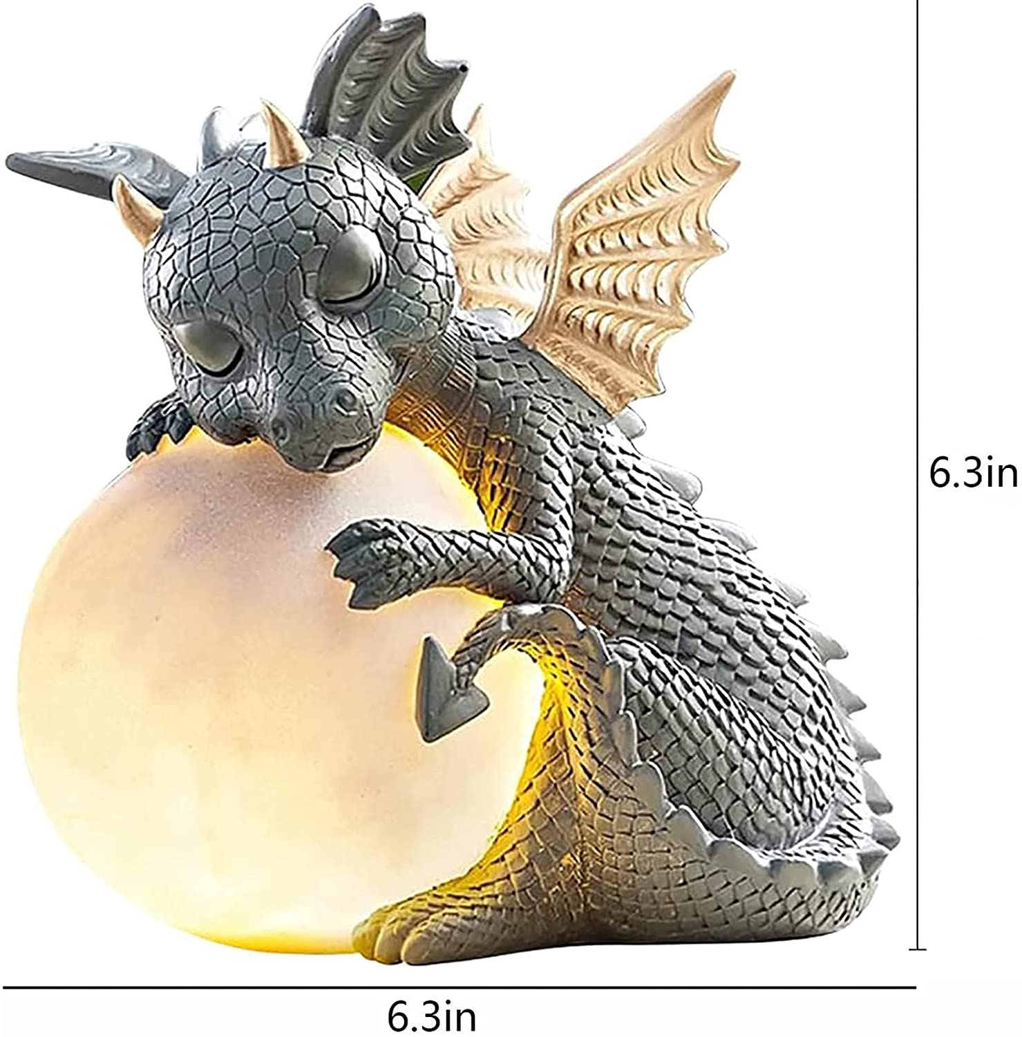 Meditation Dragon With Glowing Ball