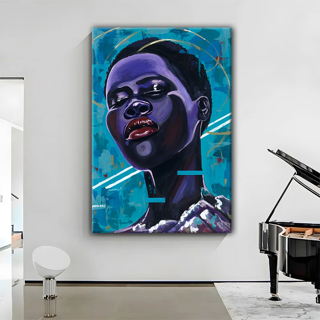 African American Art "Stoic" Canvas Art