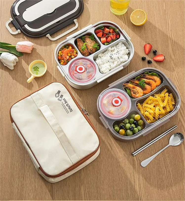 Stainless steel food grade square bento box